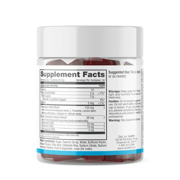 Broad Spectrum CBD Calming Gummies | cbdMD