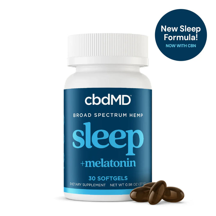 CBD PM: Broad Spectrum CBD Softgels for Sleep | cbdMD