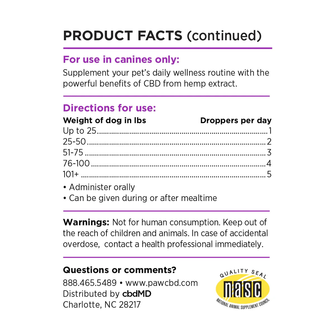 Calming CBD Oil Drops for Dogs | cbdMD