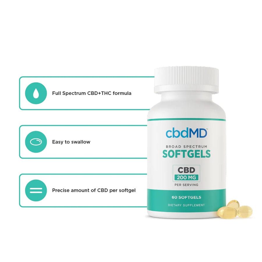 Broad Spectrum CBD Oil Softgels | cbdMD