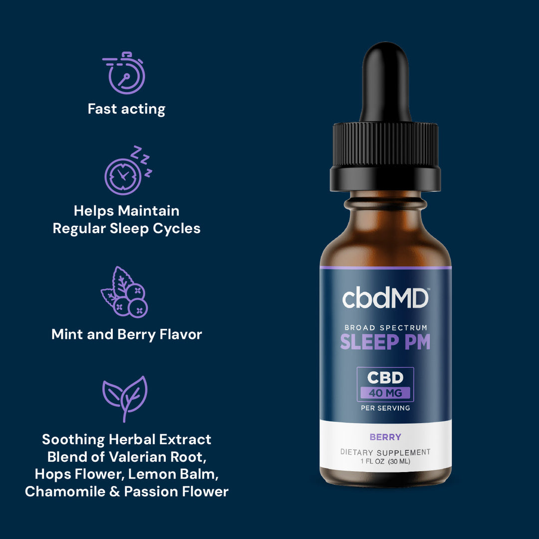 Broad Spectrum CBD Tincture for Sleep | cbdMD