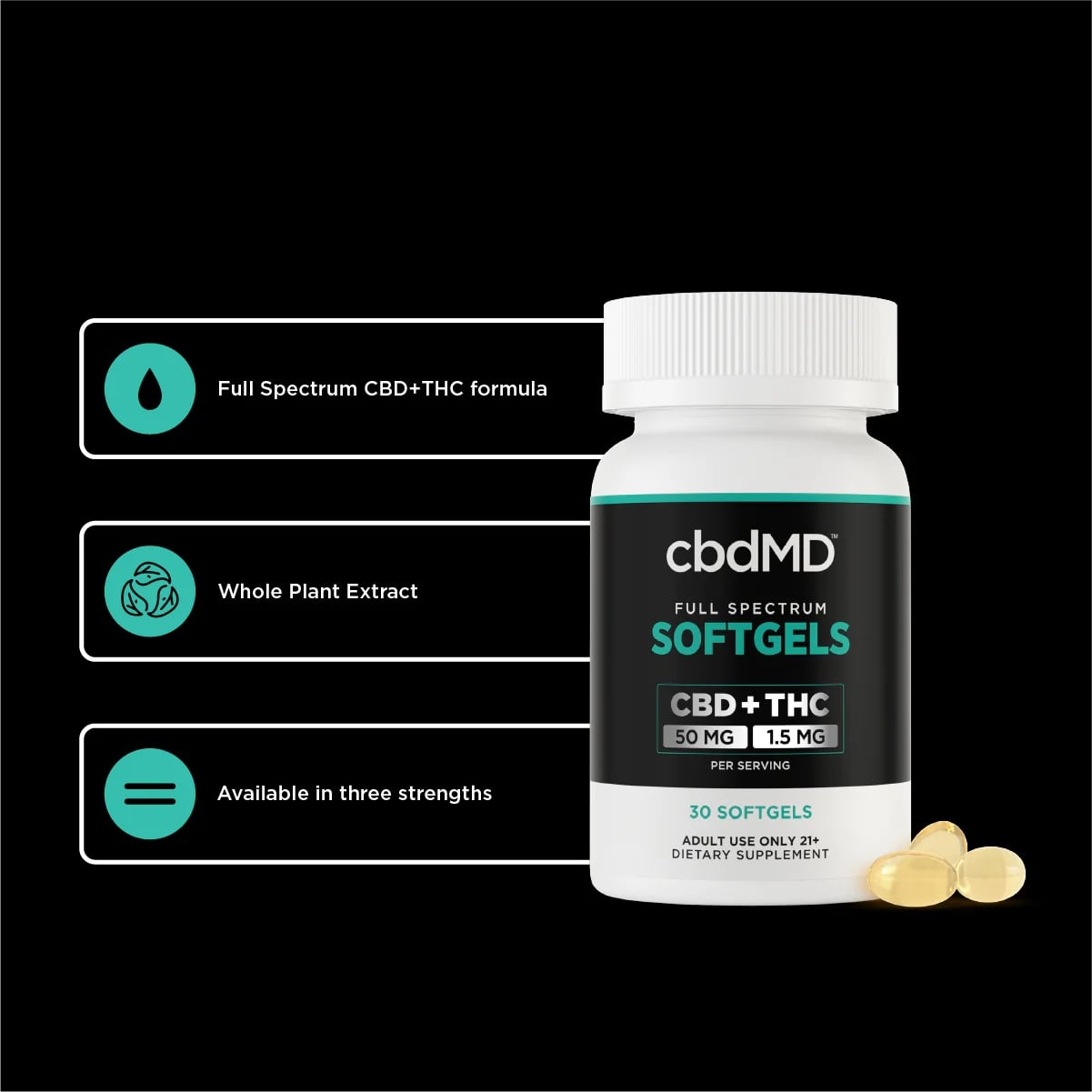 Shop CBD Capsules, Pills, and Softgels | cbdMD