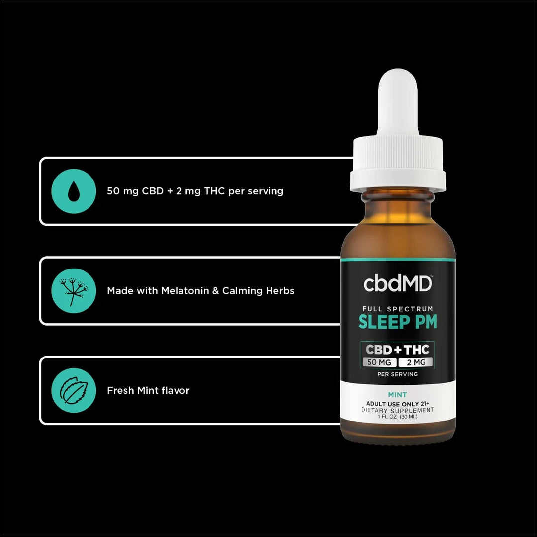 Full Spectrum CBD Oil Tincture with THC for Sleep | cbdMD