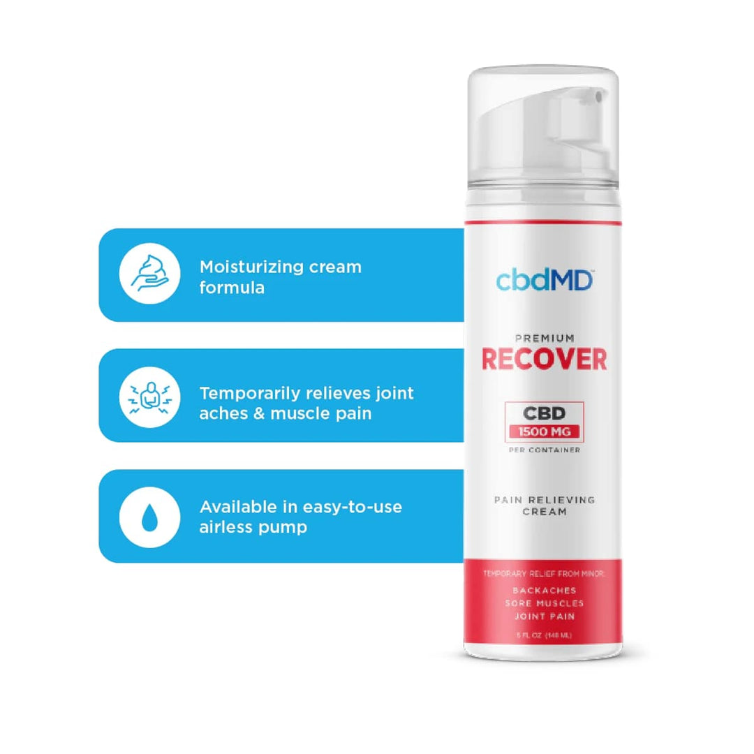 CBD Recover Cream for Pain Relief in Airless Pump | cbdMD